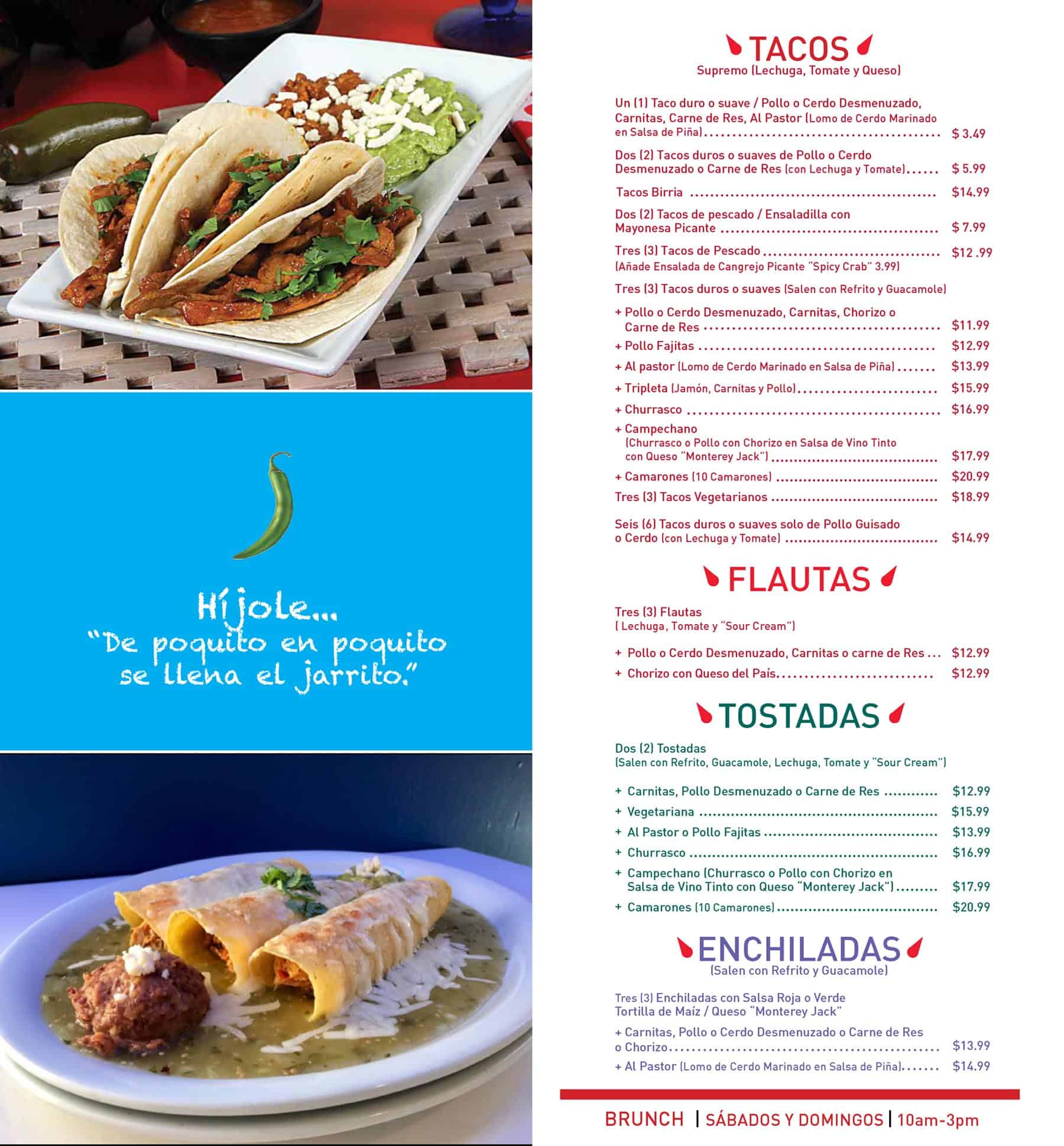 Menú | Hijole Puerto Rico